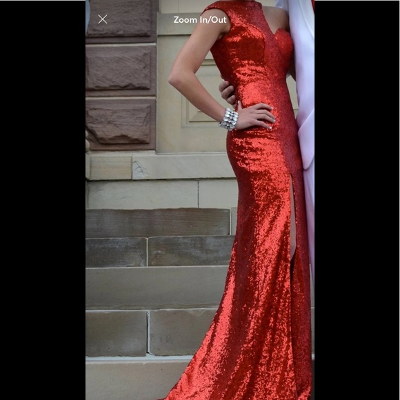 Maggie Sottero | Dresses | Maggie Sottero Red Formal Prom Dress ...